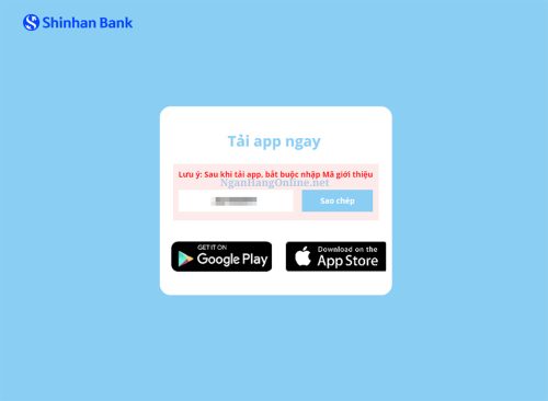 9 bước mở tài khoản Shinhan Bank online tại nhà miễn phí