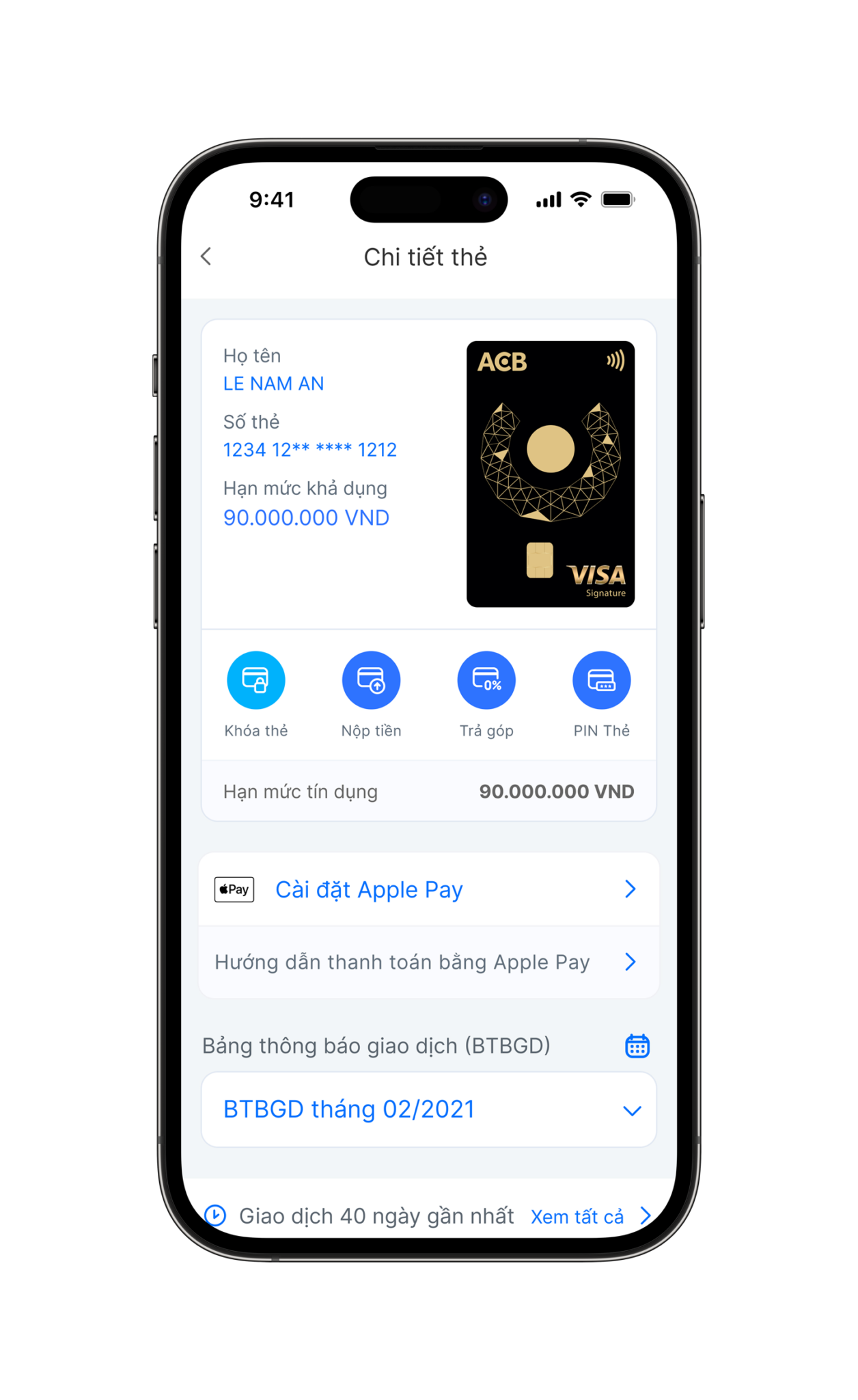 Hướng dẫn thêm thẻ Visa ACB vào Apple Pay và cách thanh toán