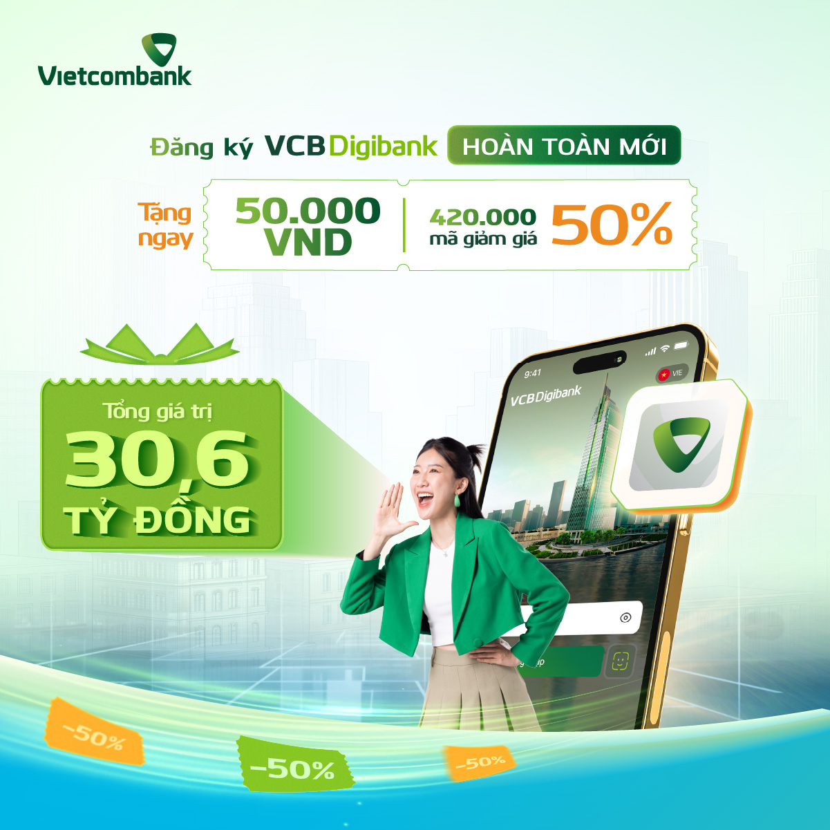 Vietcombank "lột xác" biến VCB Digibank đơn giản, dễ sử dụng hơn