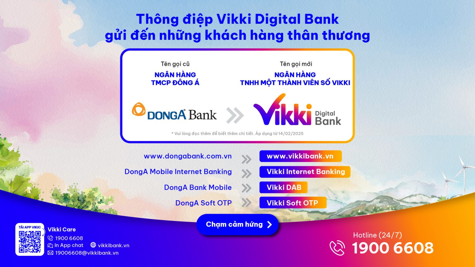 Vikki Bank - Tên gọi mới sau khi chuyển giao bắt buộc DongA Bank